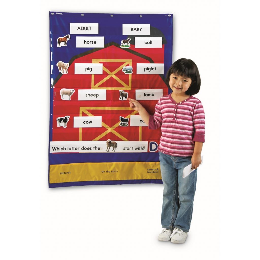 Natural Hessian Pocket Chart 30 Pockets - Step4