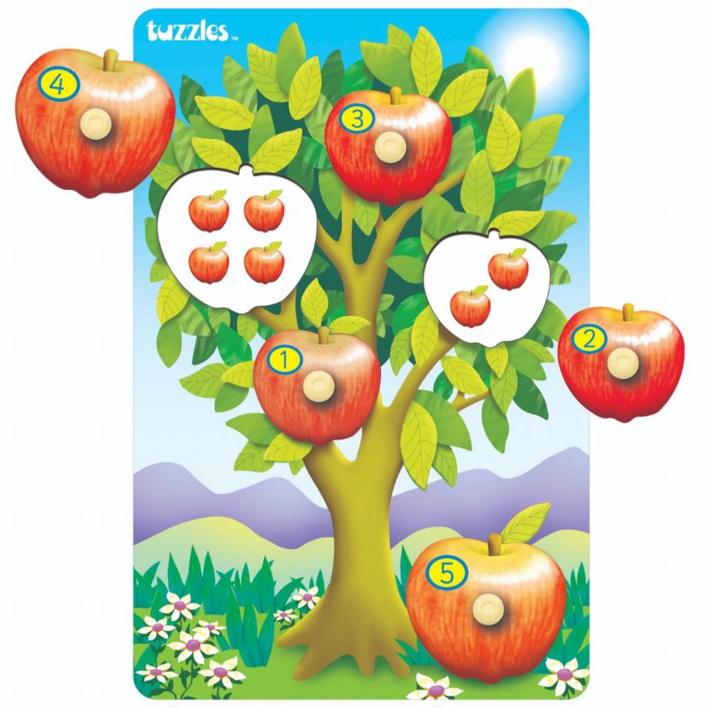 Counting Apples Peg Puzzle (5pcs) - Step4