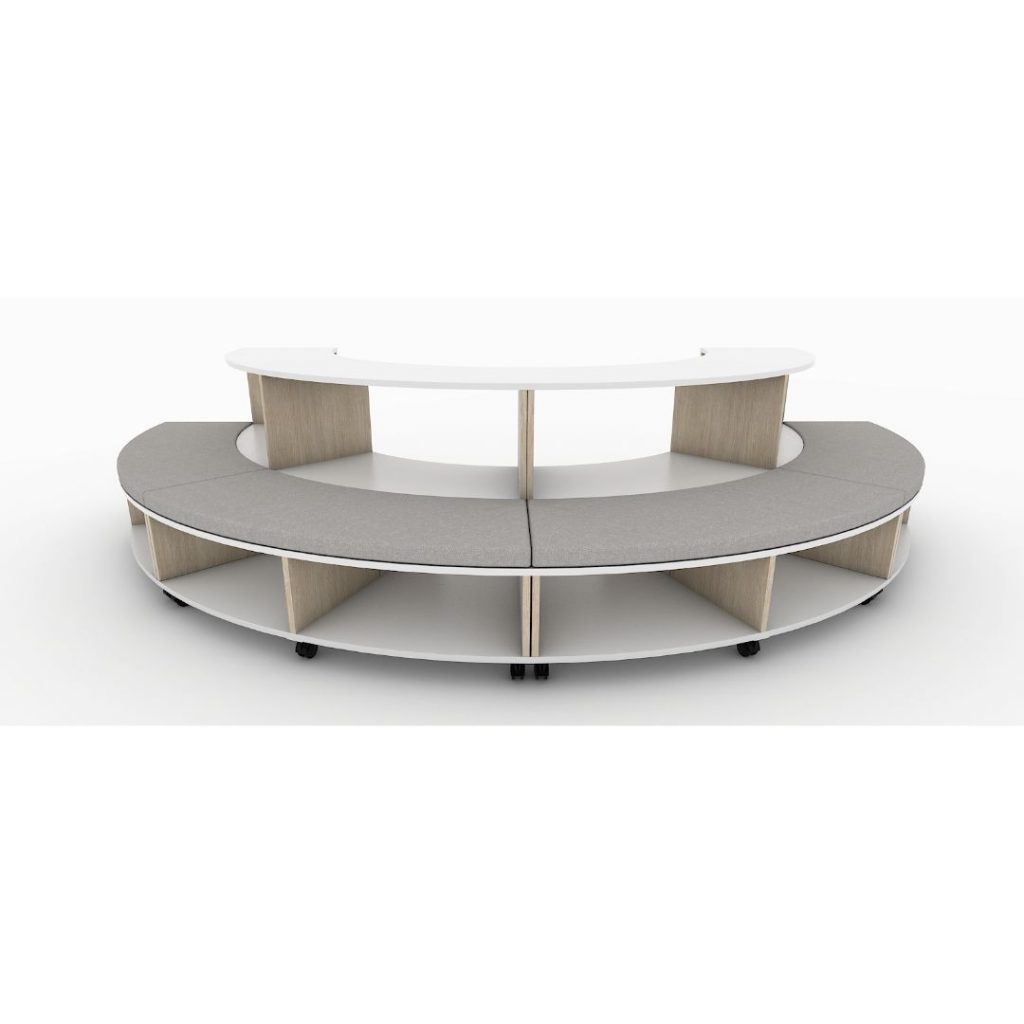 FlexaDesign Curved Exterior Ottoman Bench (2pc) - Step4