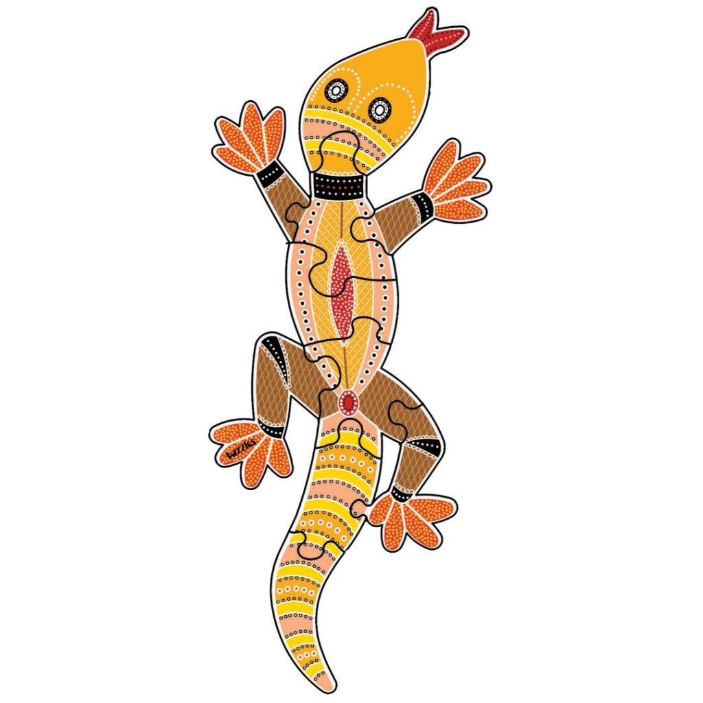 Aboriginal Art Goanna Table Puzzle (10pcs) - Step4