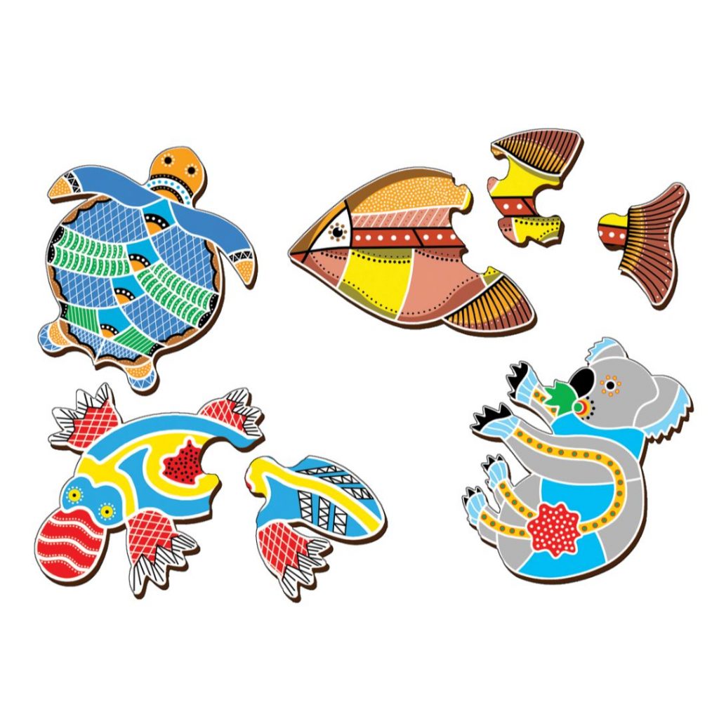 Aboriginal Art Table Puzzles (Set of 4) - Step4