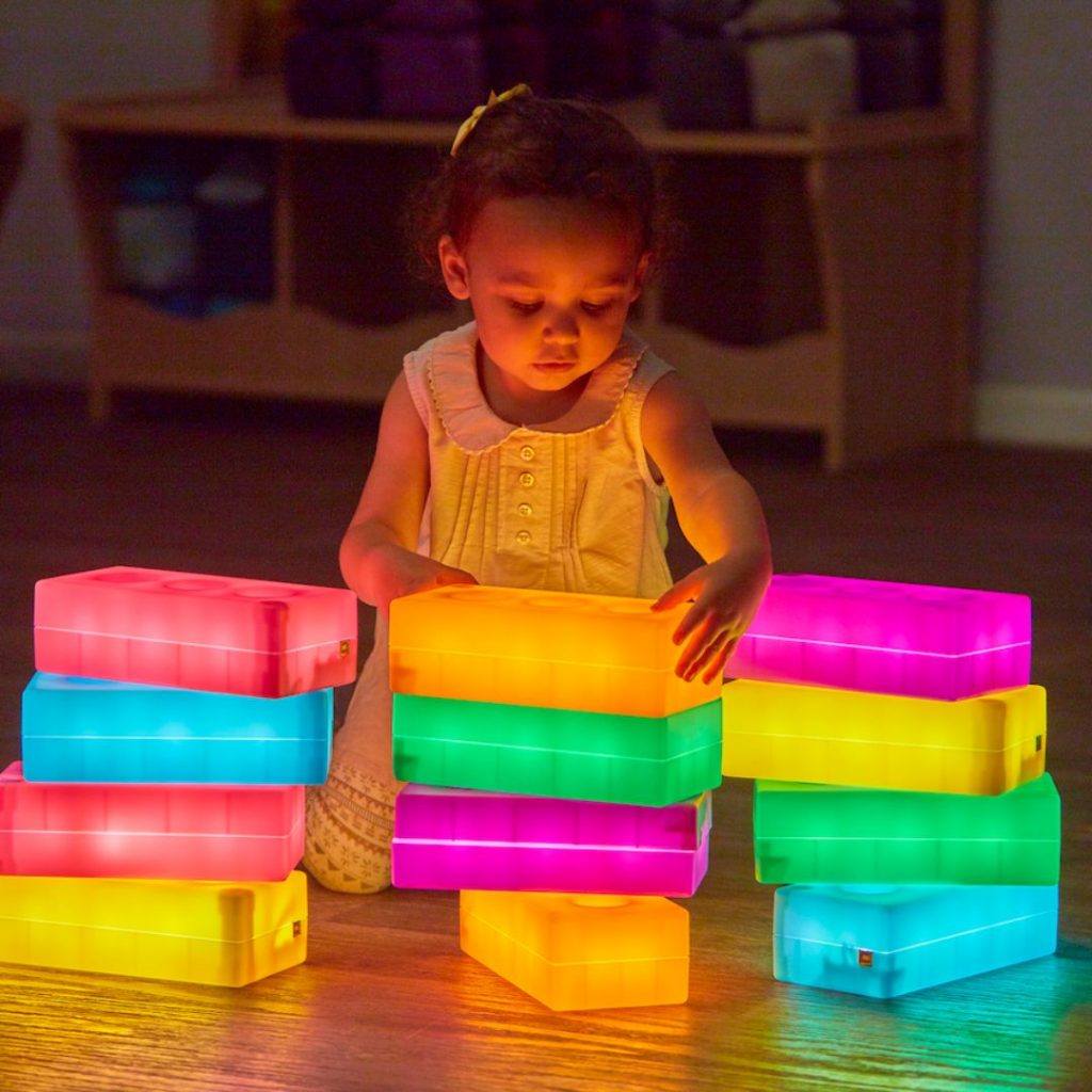 Sensory Light Up Glow Bricks (Set of 12) - Step4