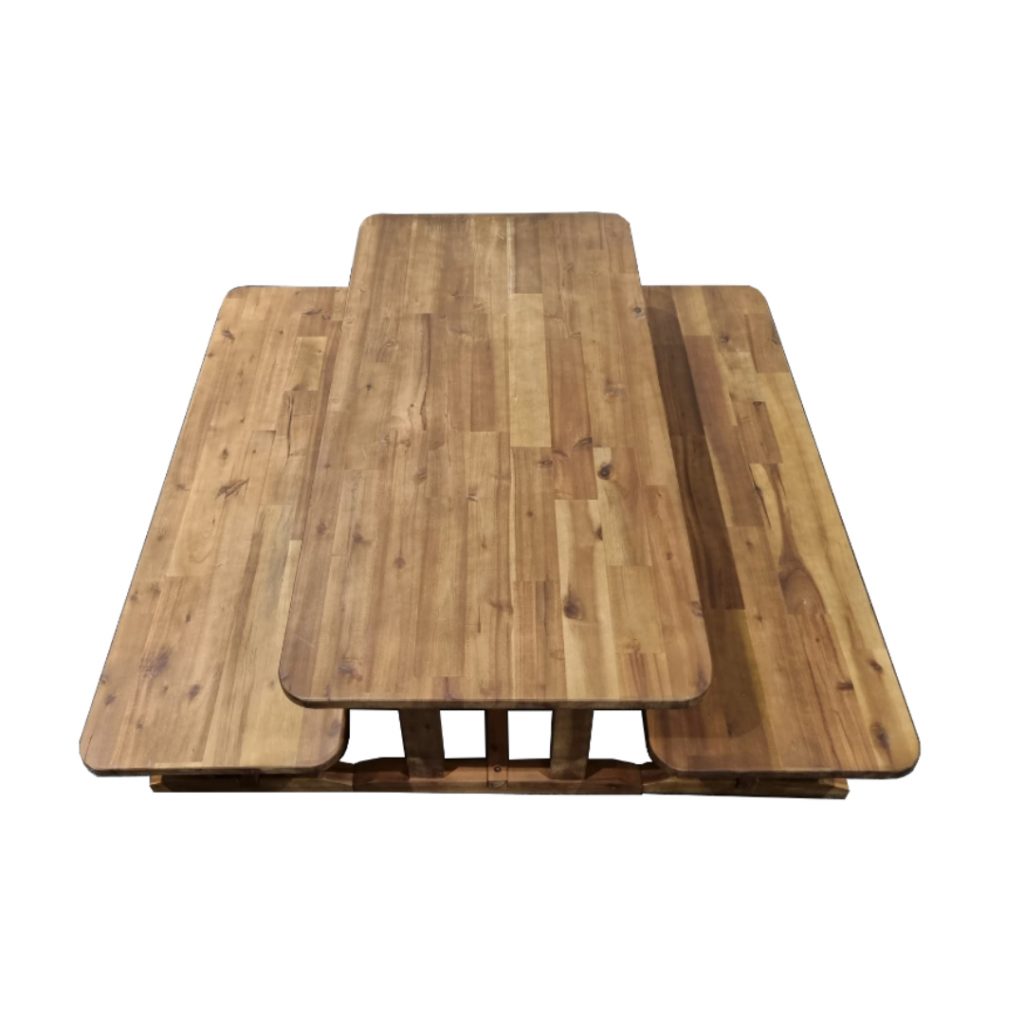 Treewood Table & Bench Set 120x60 50H - Step4