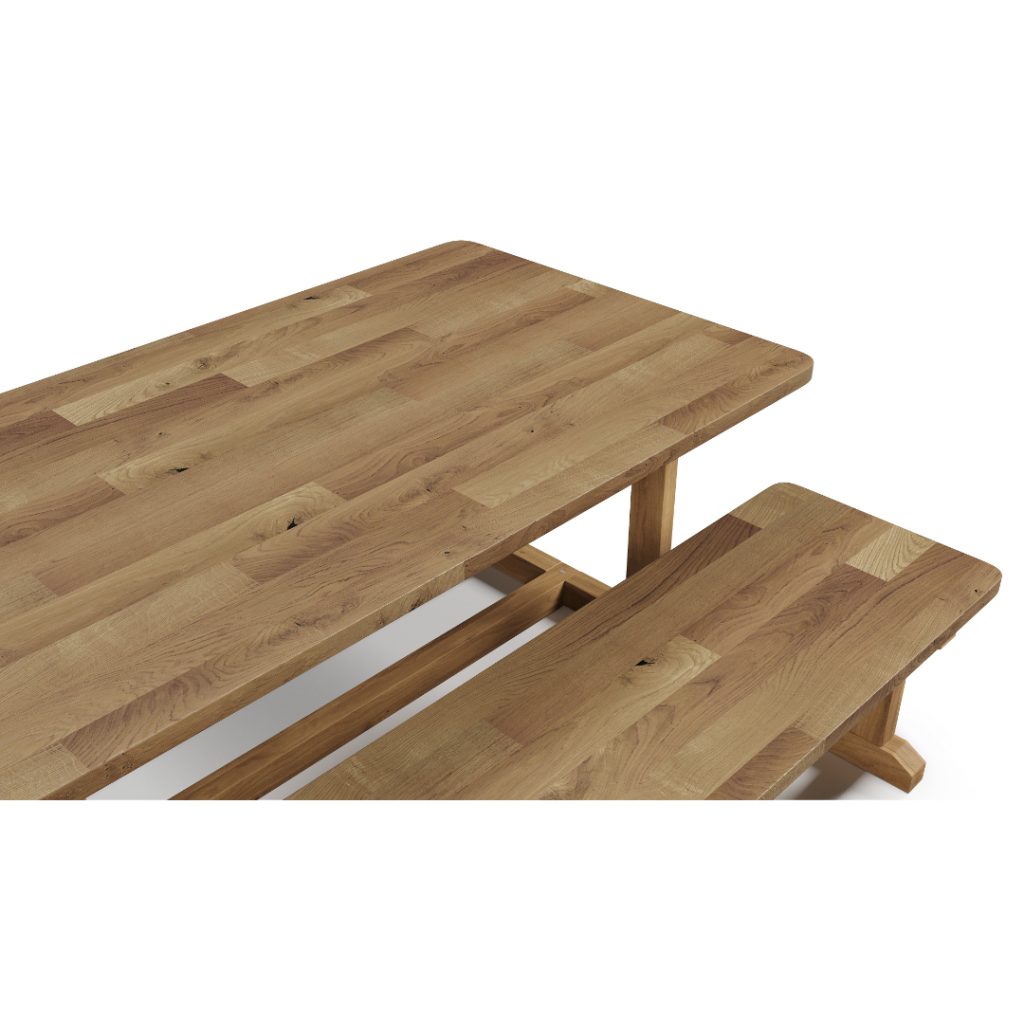 Treewood Table & Bench Set 120x60 50H - Step4