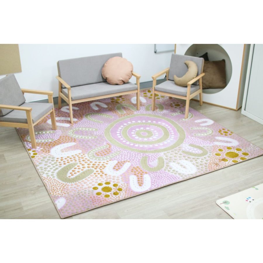 Indigenous 'Calm Rug' - Square 2x2m - Step4