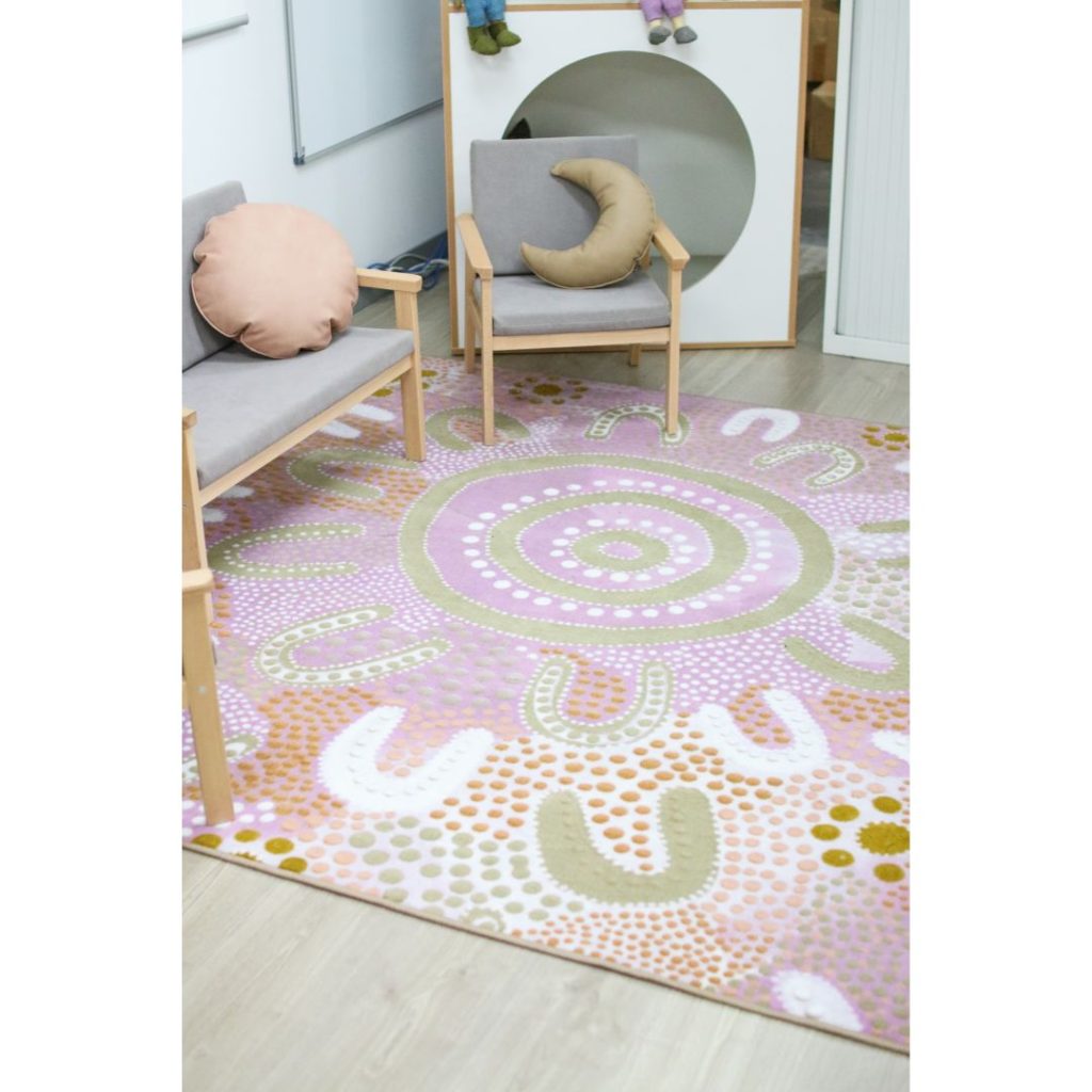 Indigenous 'Calm Rug' - Square 2x2m - Step4