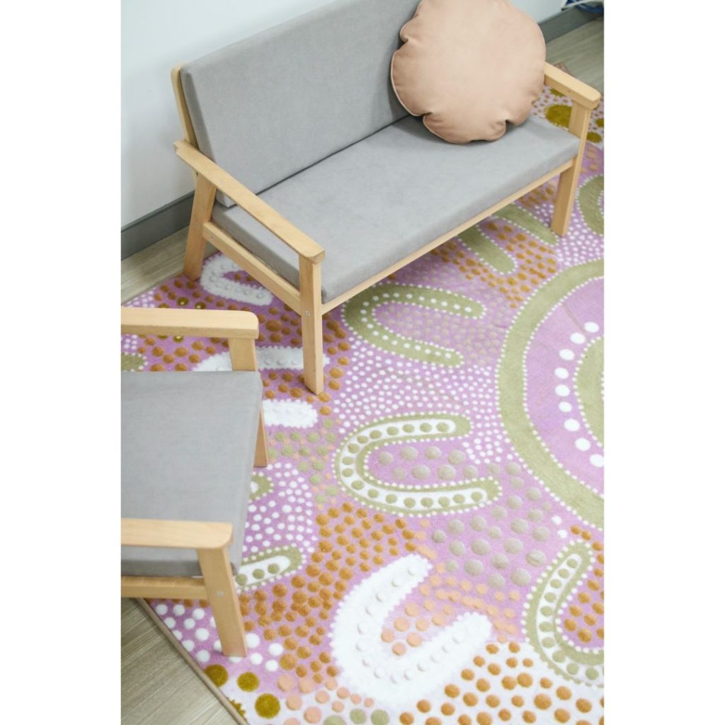 Indigenous 'Calm Rug' - Square 2x2m - Step4