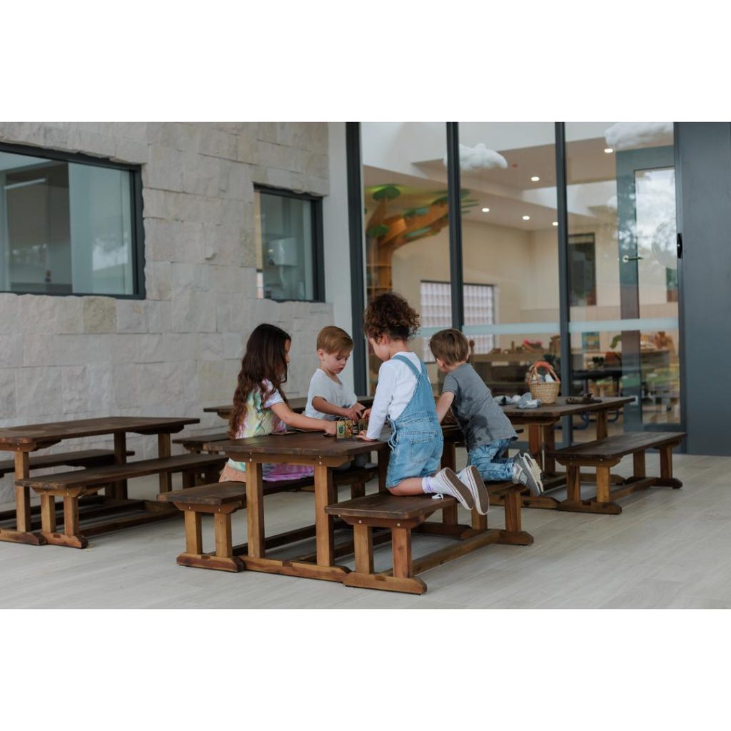 Treewood Table & Bench Set 120x60 50H - Step4