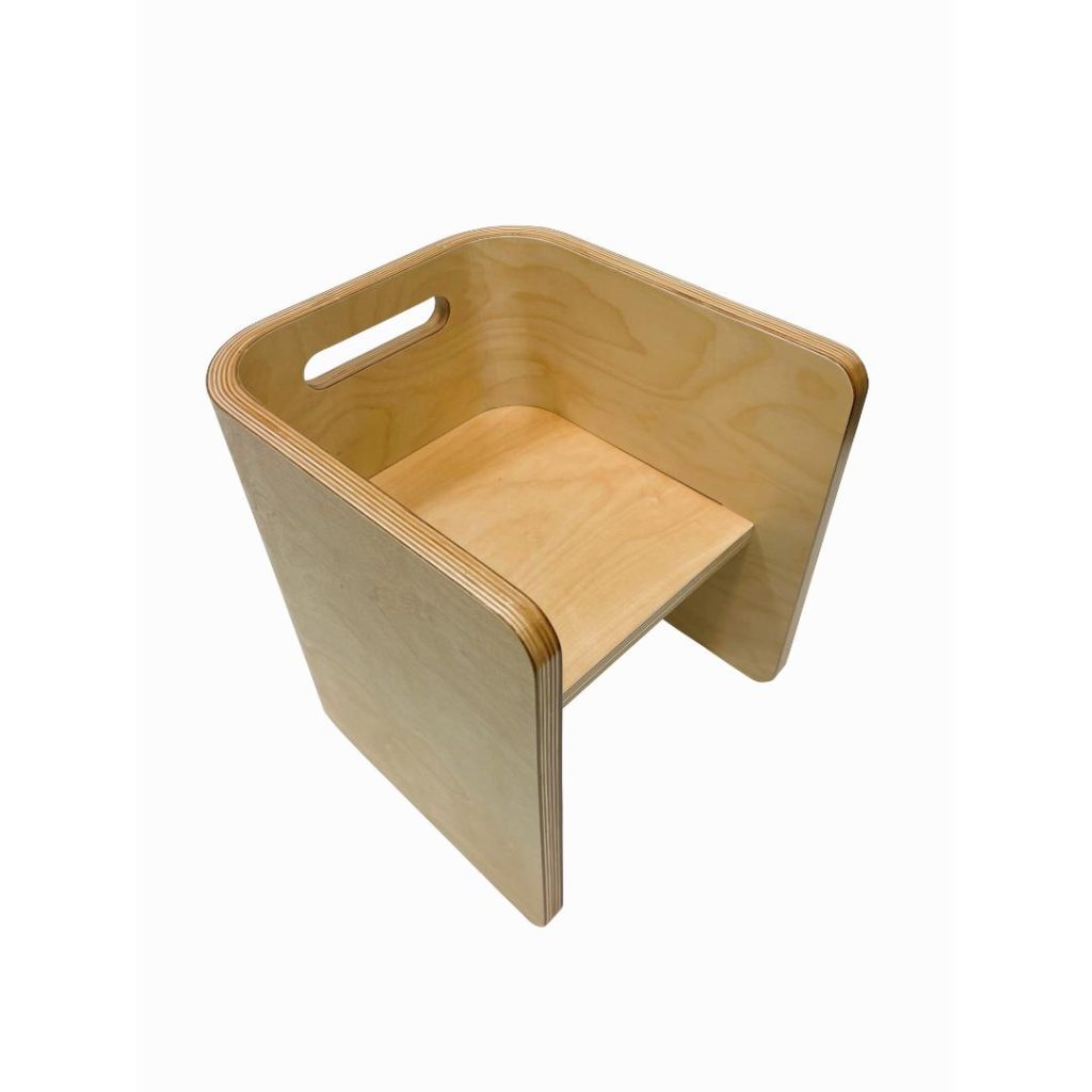 Two Toned Poppet Chair 15cm - Birch / White - Step4