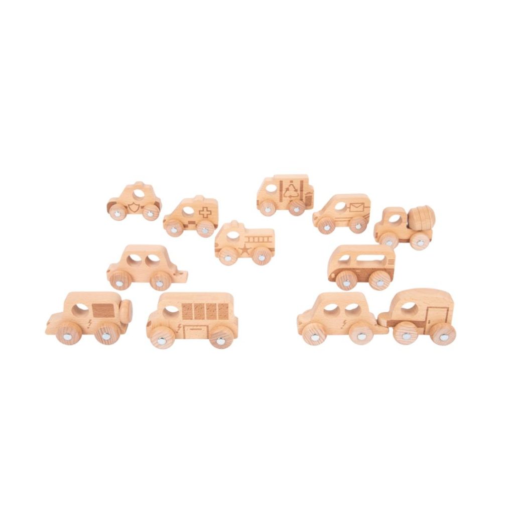 Natural Wooden Community Vehicles - Set of 12 - Step4