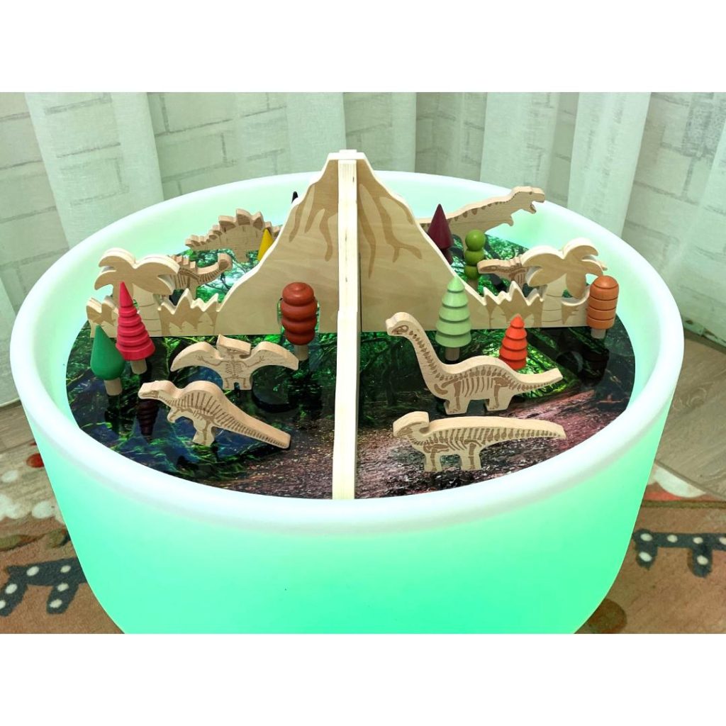 Sensory Mood Discovery Table and Jurassic Set - Step4