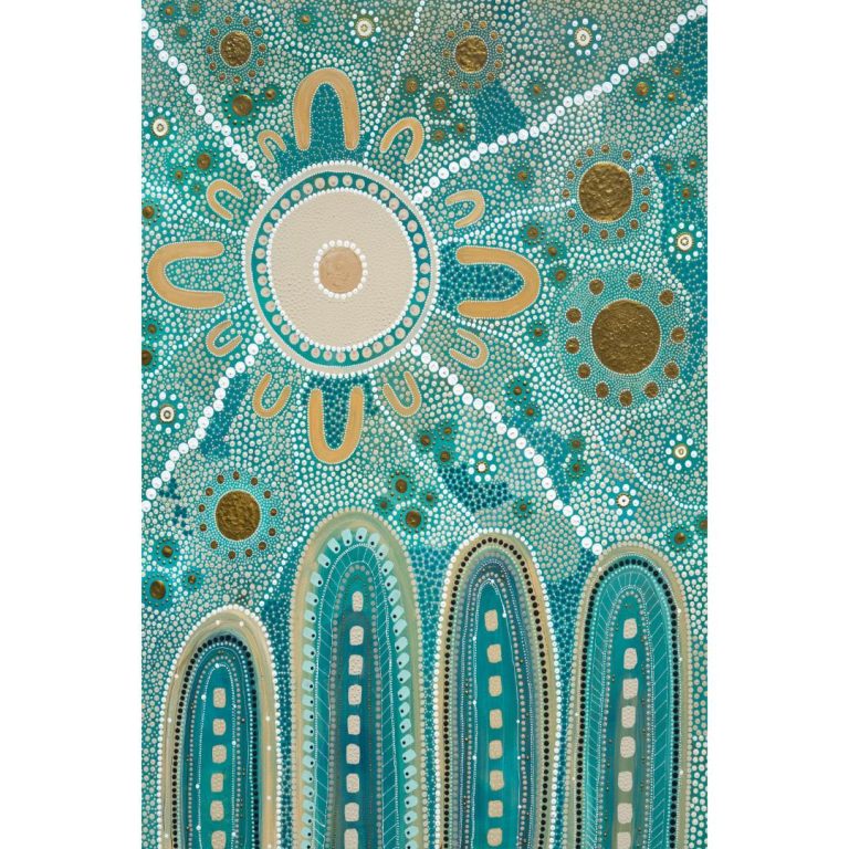 Indigenous 'Meaningful Connection' Rug - 2x3m - Step4