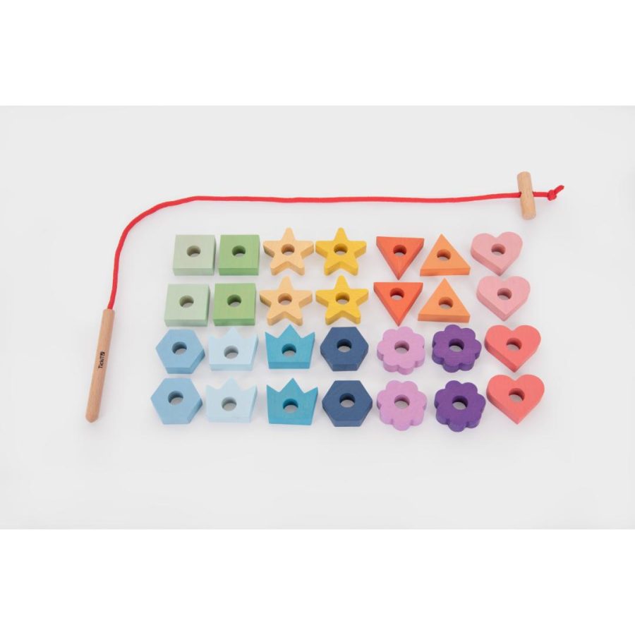 Rainbow Wooden Lacing Shapes - Step4