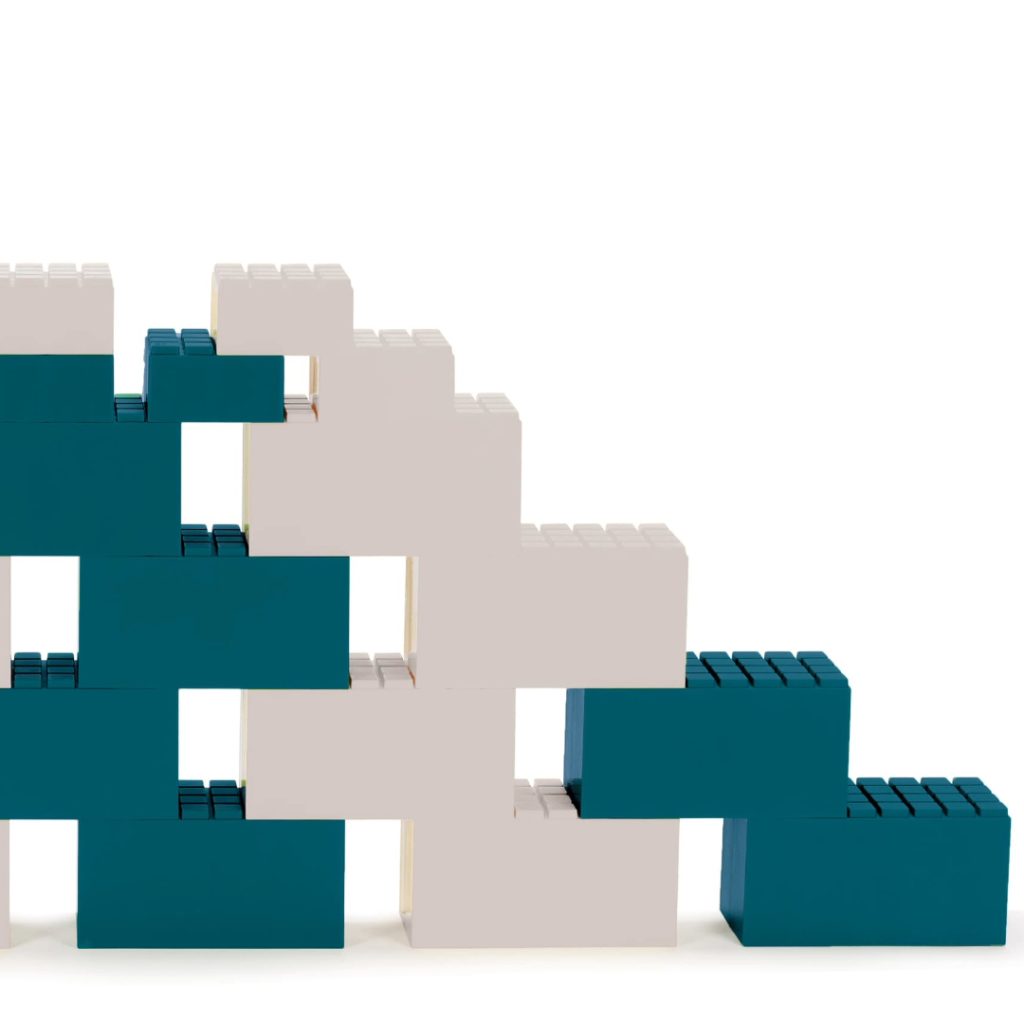 Dantoy Large Building Blocks – Blue & Grey (26pcs) - Step4